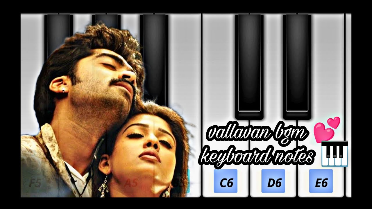 Vallavan movie 🍿| love bgm 💕| keyboard notes 🎹| simbu | nayanthara ...
