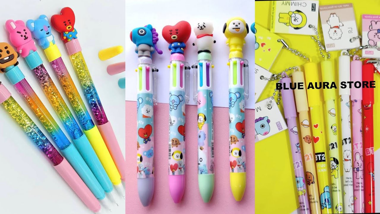 DIY BTS BT21 Pen Ideas / easy paper crafts / diy pen decoration ideas ...