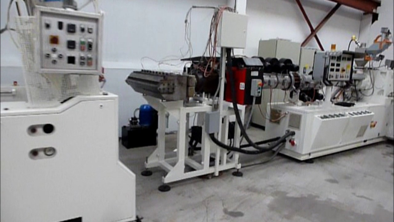 TransXL 008366003 1050mm Diamat PET sheet extrusion line 1997 - YouTube