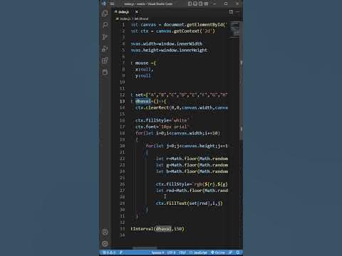Matrix animation [html, CSS, JAVASCRIPT] - YouTube