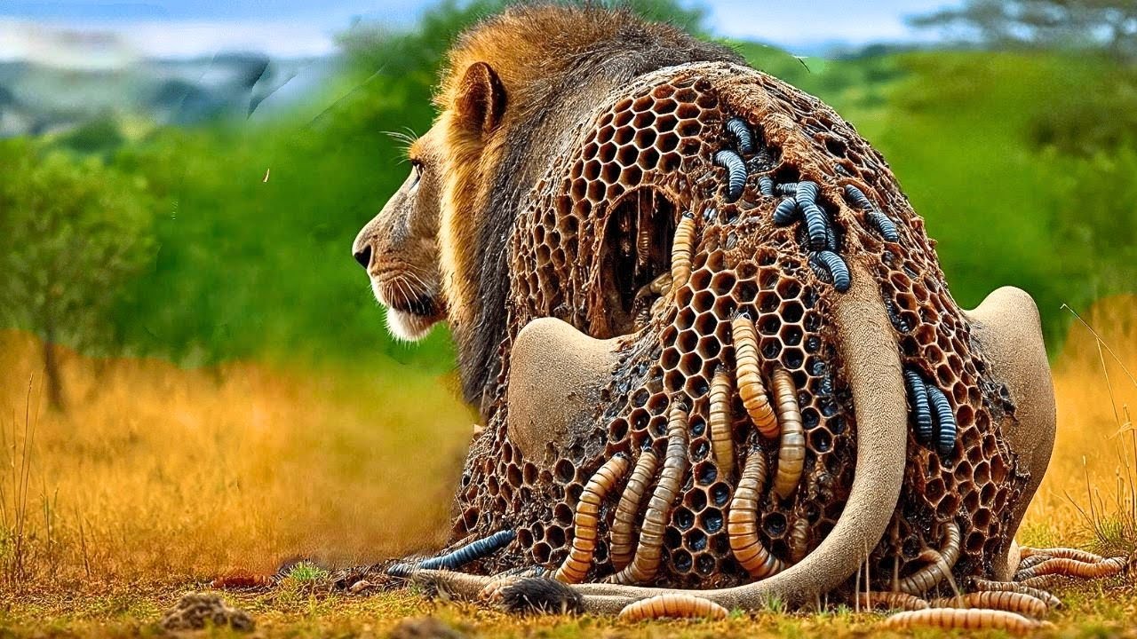 Rescue Story: Rescuing a Lion from a Swarm of Angry Bees - YouTube