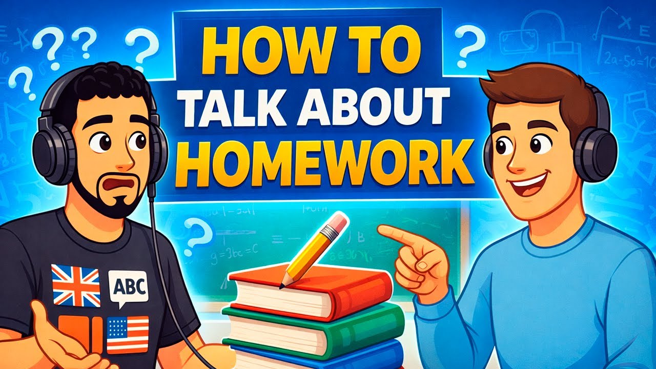 How to Talk About Homework | Easy English Vocabulary | English Podcast ...