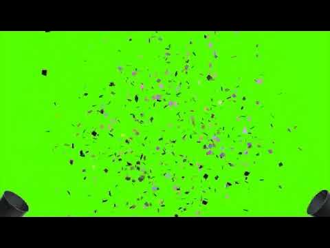 PARTY POPPER with SOUND Green Screen HD - YouTube