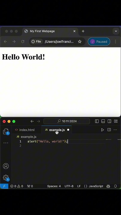 JavaScript in Action: Your First Alert - YouTube