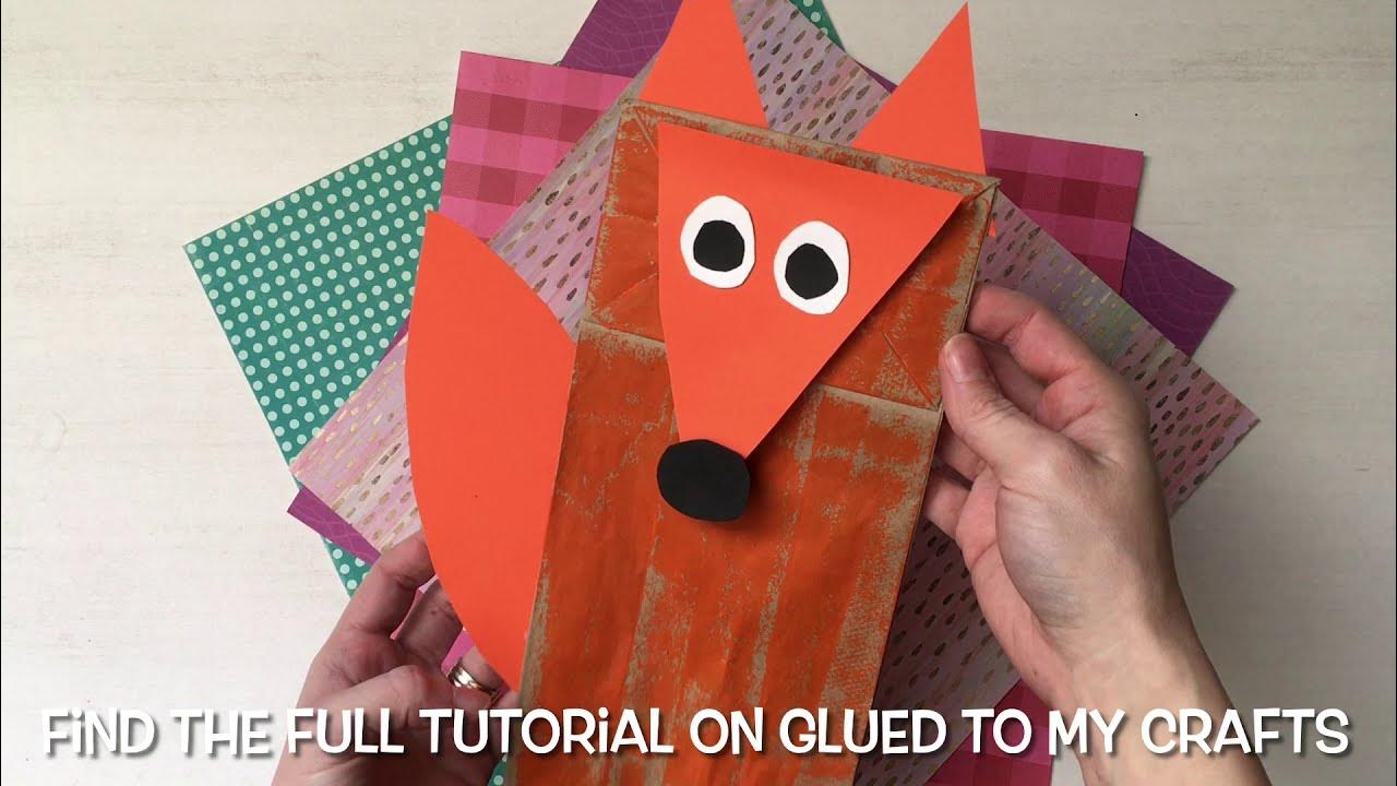 Paper Bag Fox Puppet - Kid Craft Idea - YouTube