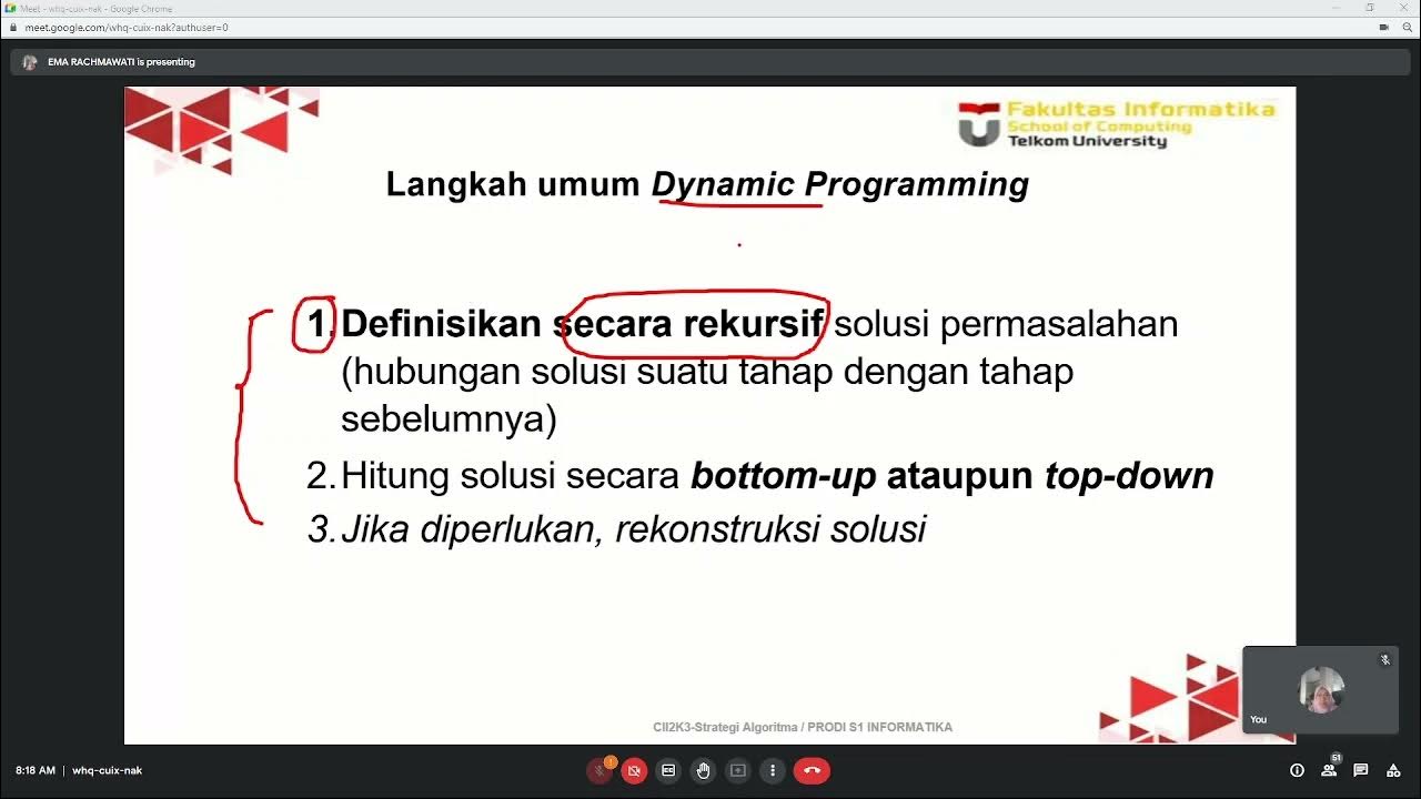 Strategi Algoritma - gabungan kelas - Dynamic Programming (bagian 1 ...