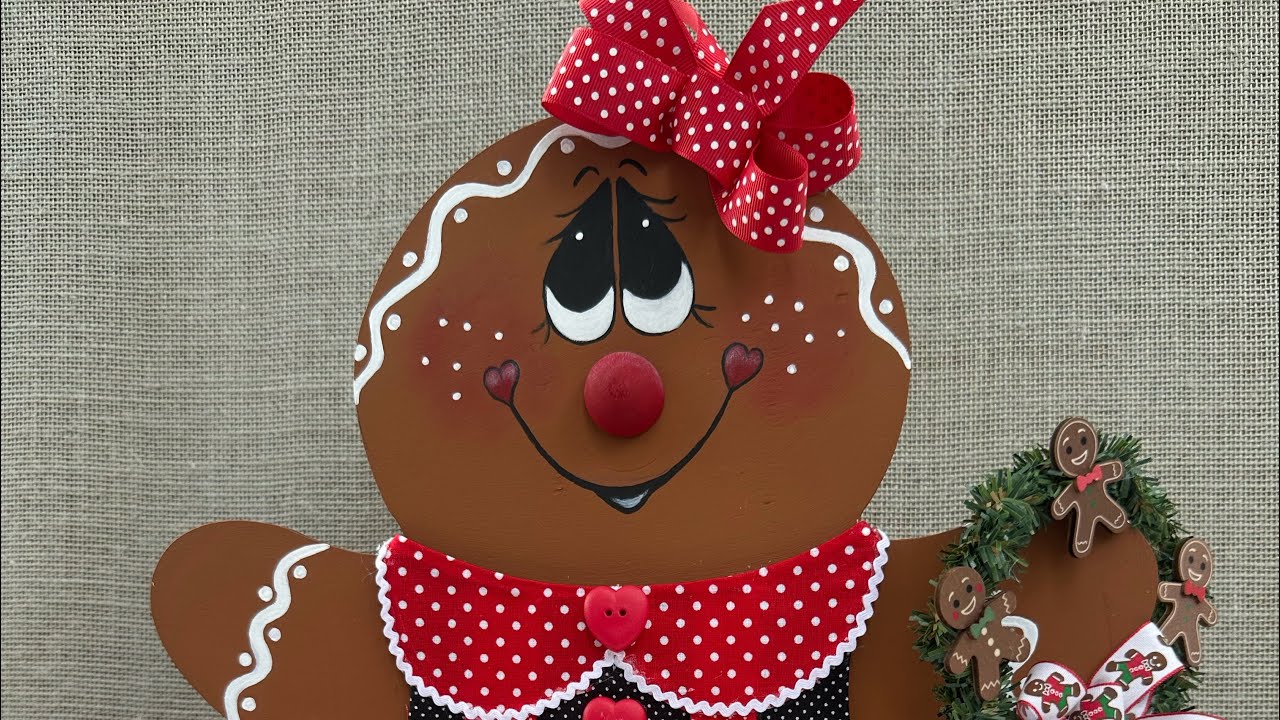 Adorable Standing Gingerbread Girl Decor ( Part 1) ️ ️ ️ - YouTube
