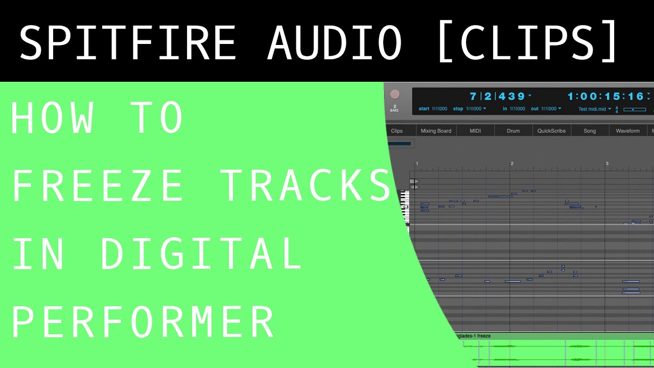 How To Freeze Tracks in Digital Performer - YouTube