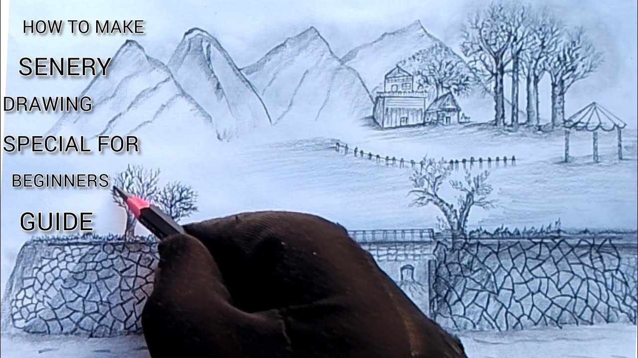 How to make senery drawing special for beginners guide....... - YouTube