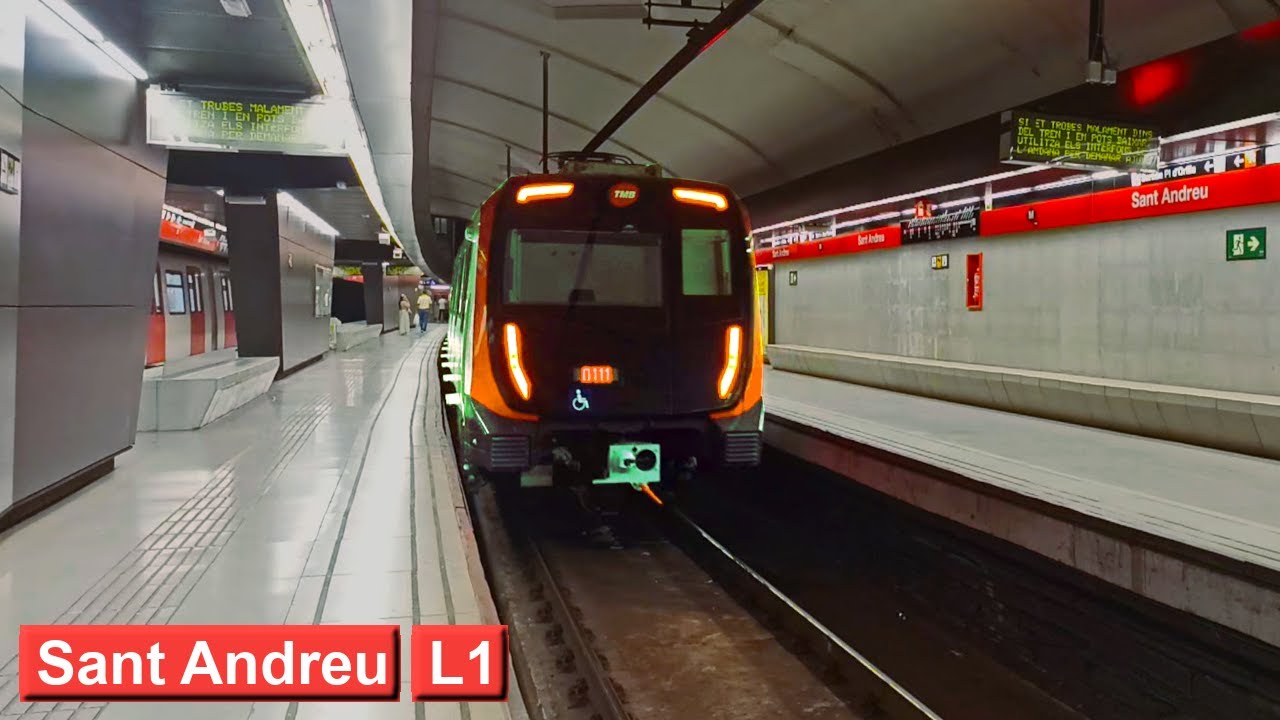 Sant Andreu L1 : Metro de Barcelona ( TMB 8000 - 4000 ) - YouTube