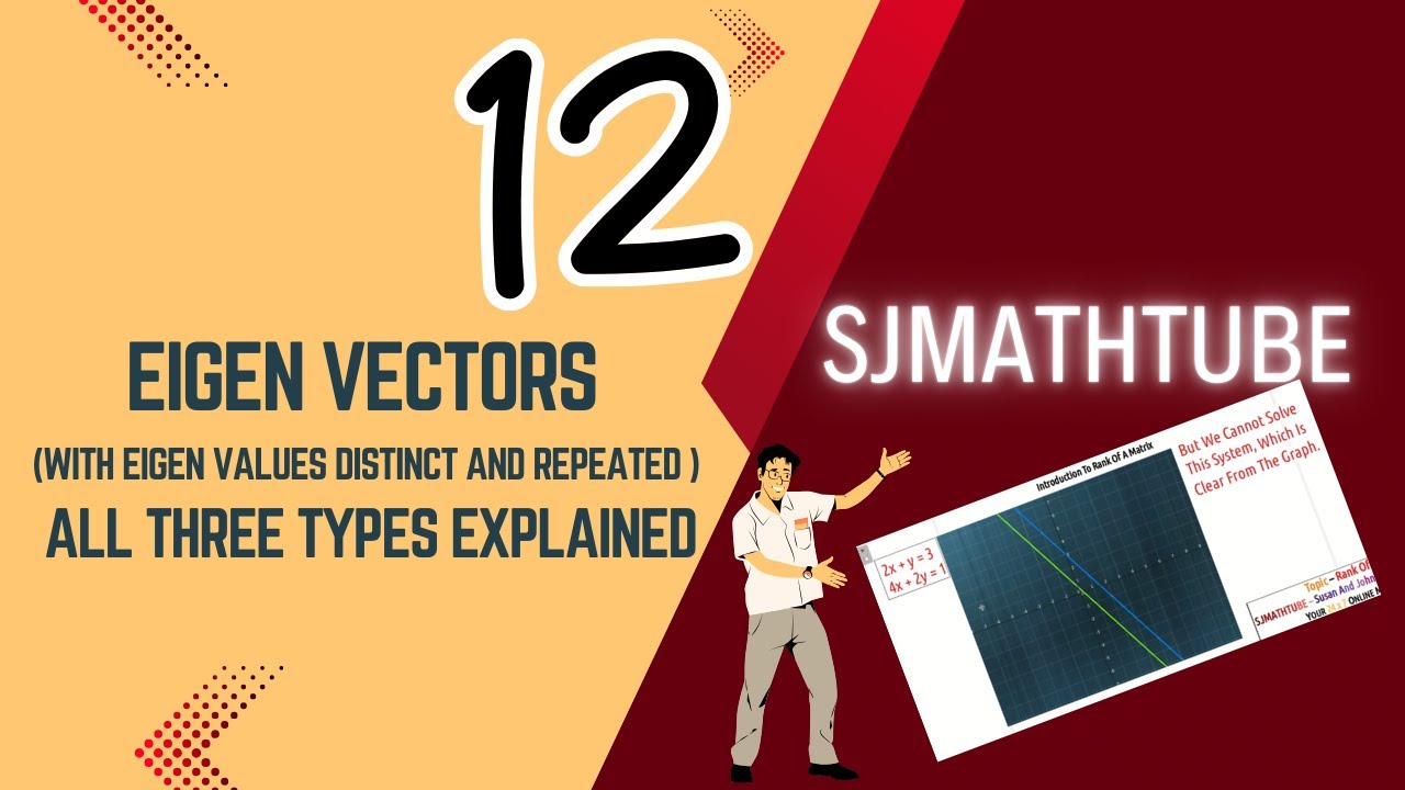 Eigen Vectors With Eigen Values Distinct And Repeated All Three Types Explained Youtube