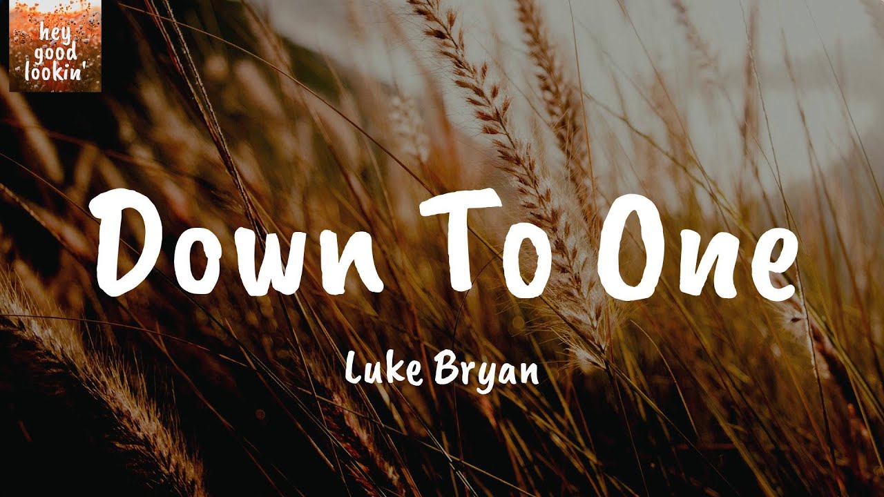 Down To One - Luke Bryan (Lyrics) - YouTube