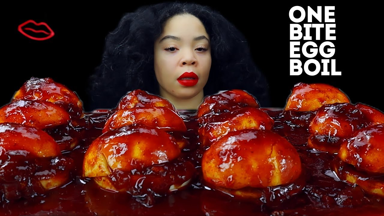 Spicy Buttery Egg Boil, Egg One Bite Challenge |TikTok Viral | Mukbang ...