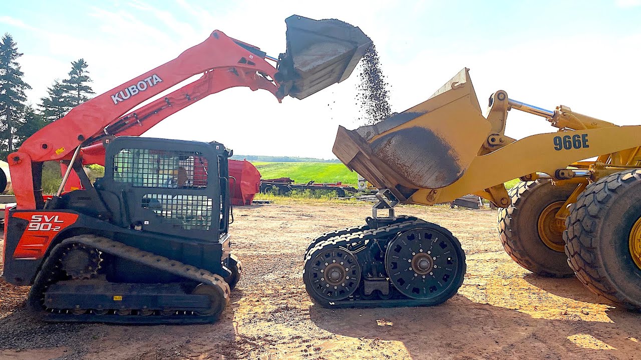 Testing custom designed tracked loader based track system. - YouTube