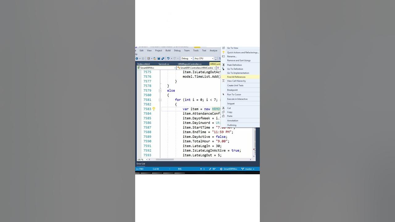 Find all references in Visual Studio #shorts - YouTube
