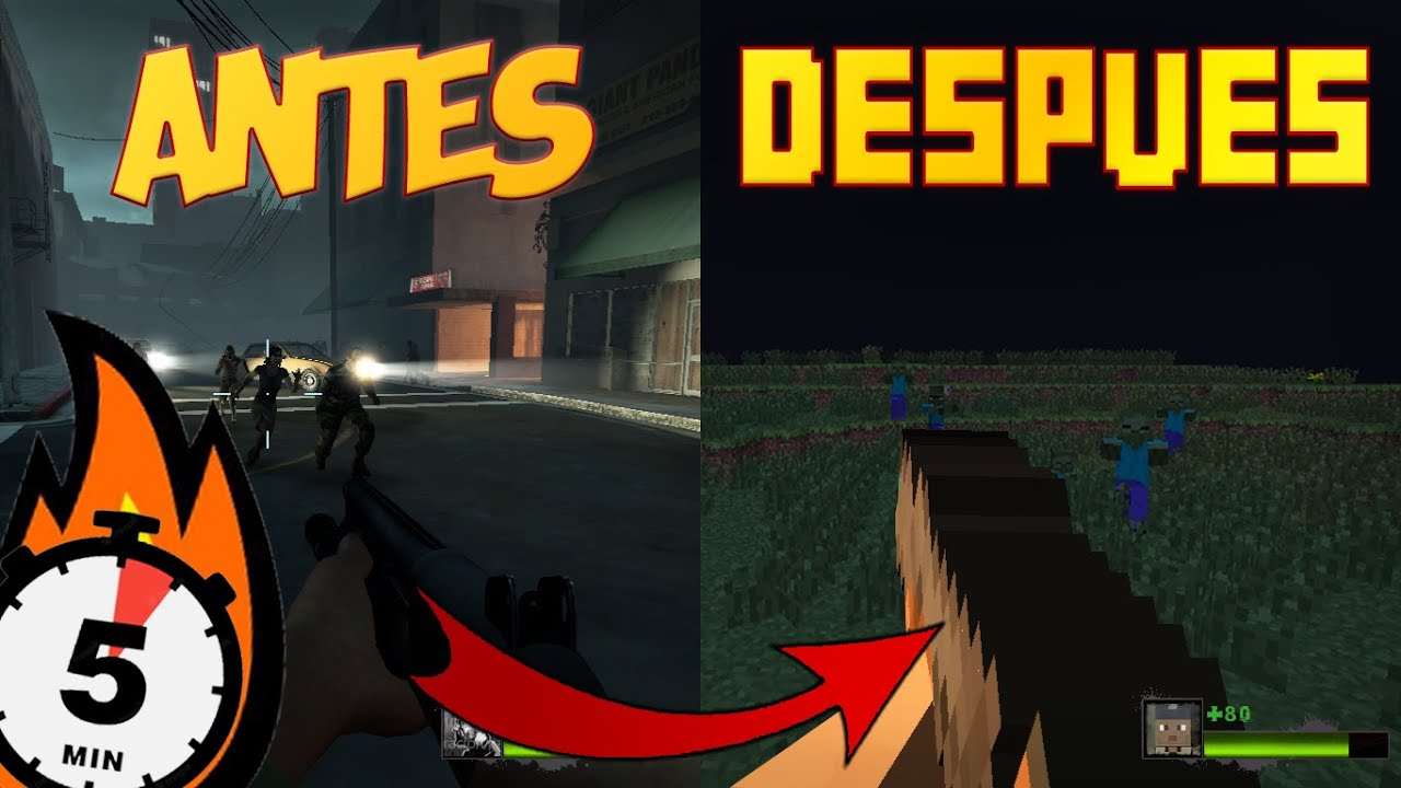 Como CONVERTIR tu L4D2 en MINECRAFT en MENOS de 5 MINUTOS! 🤯 ...