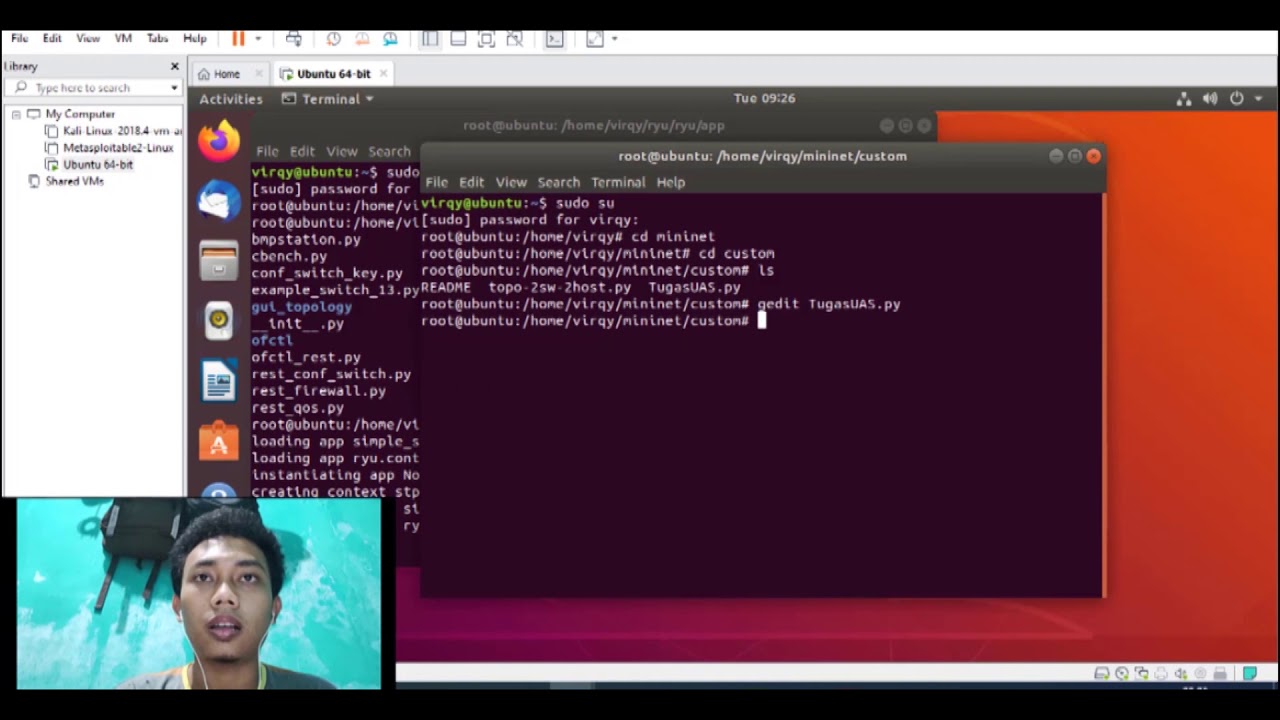 Topologi SDN Mininet dengan Ryu-Controller - YouTube