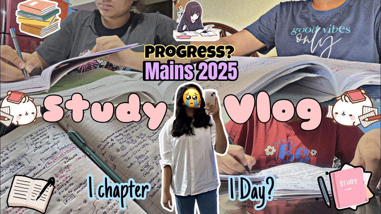 😭JEE 2025 Study Vlog💁🏻‍♀️|Sample Papers|Progress?|Syllabus Done ...
