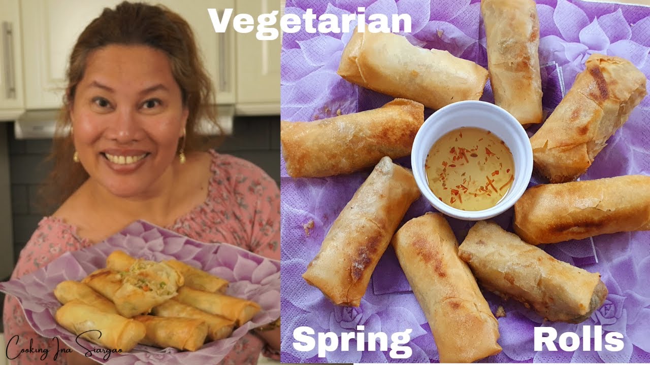 Pinoy style Vegetarian Spring Rolls recipe | Lumpia spring rolls recipe ...