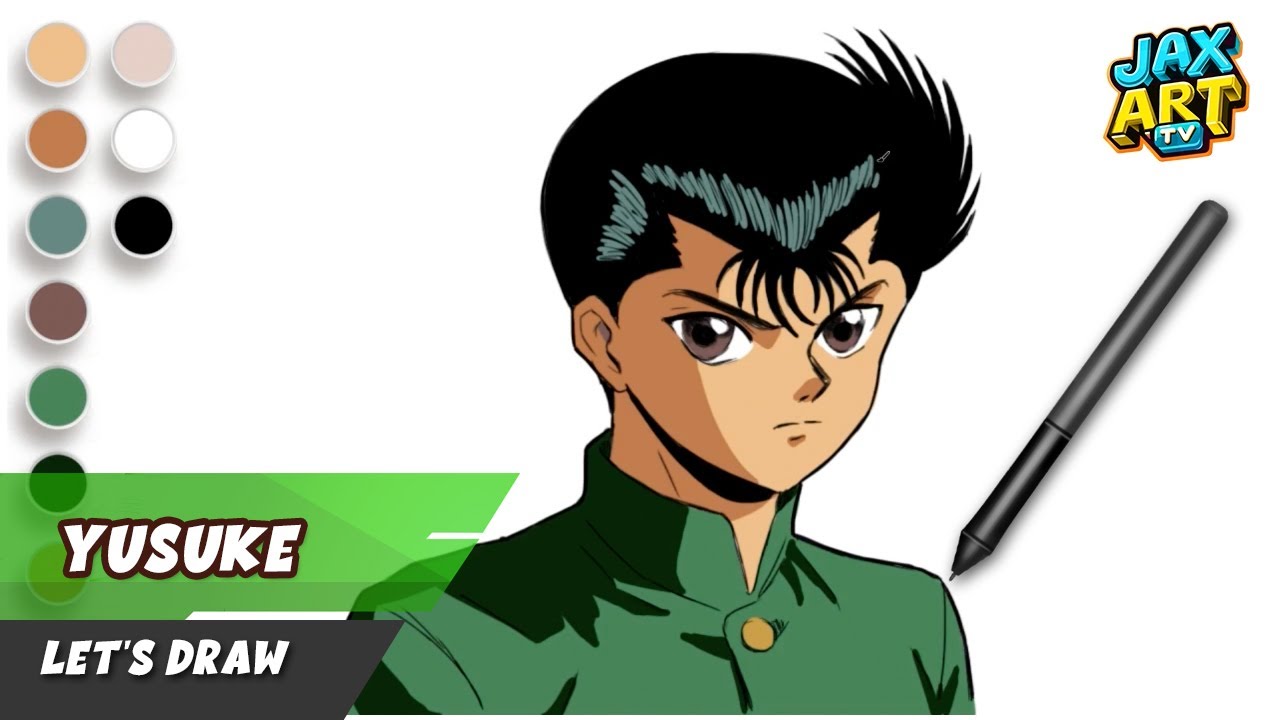 How to Draw Yusuke fanart, Yuyu Hakusho. Drawing and Coloring - YouTube