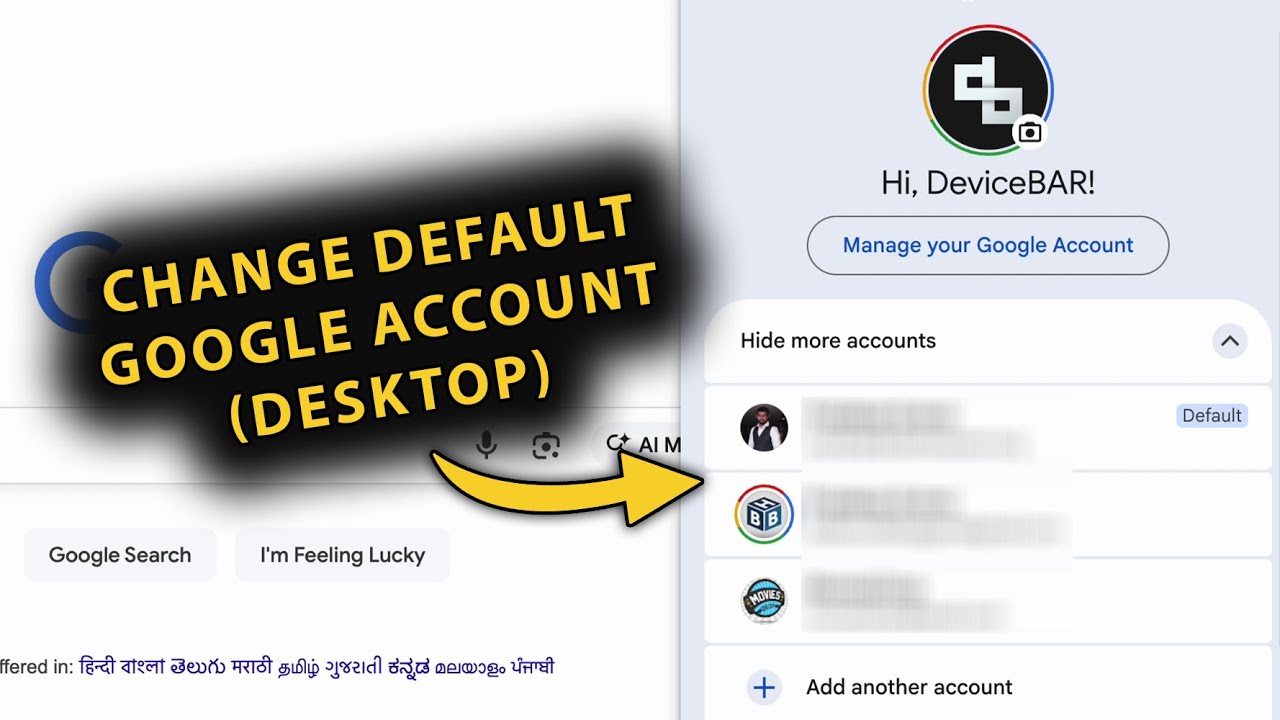 How To Change Primary Default Google Account On Desktop! (Personal ...