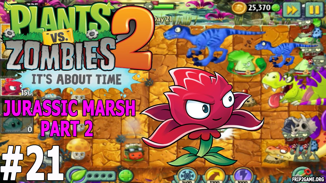 Plants vs Zombies 2 Tyrannosaurus Rex, Raptors, Stegosauruses ...