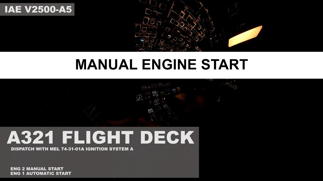 Manual Engine Start V2500 - YouTube