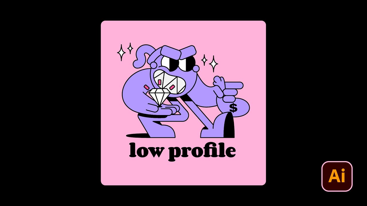'Low Profile' Vector Illustration - Adobe Illustrator Process - YouTube