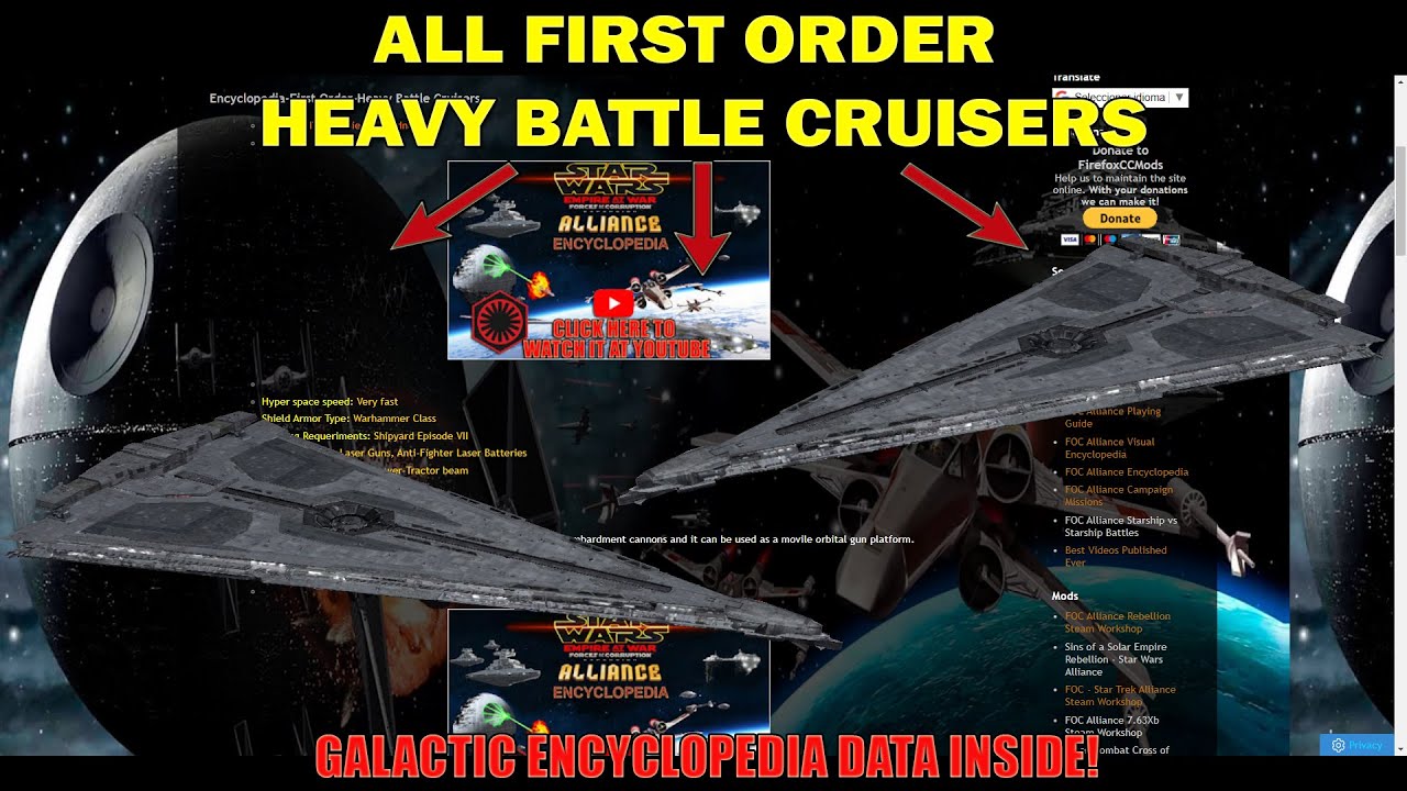 ALL HEAVY BATTLE CRUISERS of the First Order - Star Wars - Units Data ...