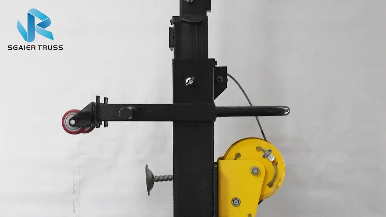 Sgaier truss line array speaker crank stand speaker lift - YouTube