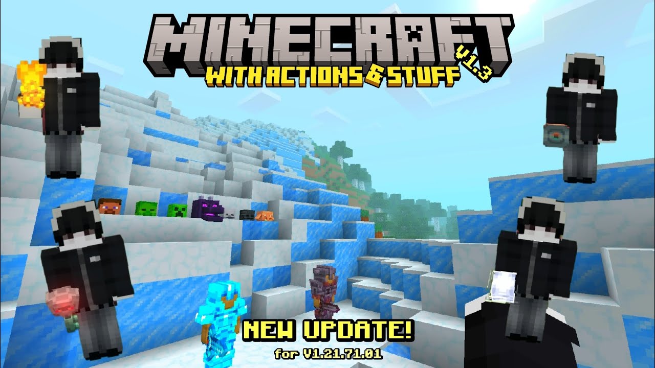 THE BEST ANIMATION PACK FOR MINECRAFT BEDROCK 1.21.71.01!!! ||Minecraft ...
