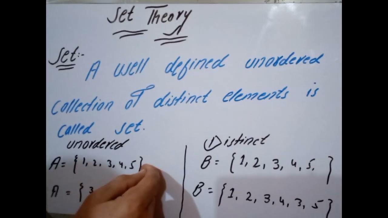 Set Theory lecture 1 Set - YouTube