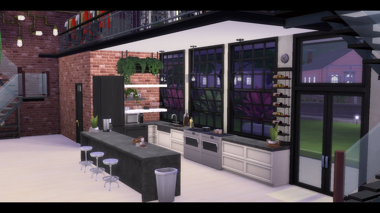 Spacious Loft-Style Home - The Sims 4 - YouTube