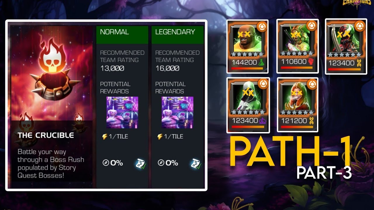 MCOC | THE CRUCIBLE (PREP FOR NECRO) | PATH - 1, PART - 3 - YouTube