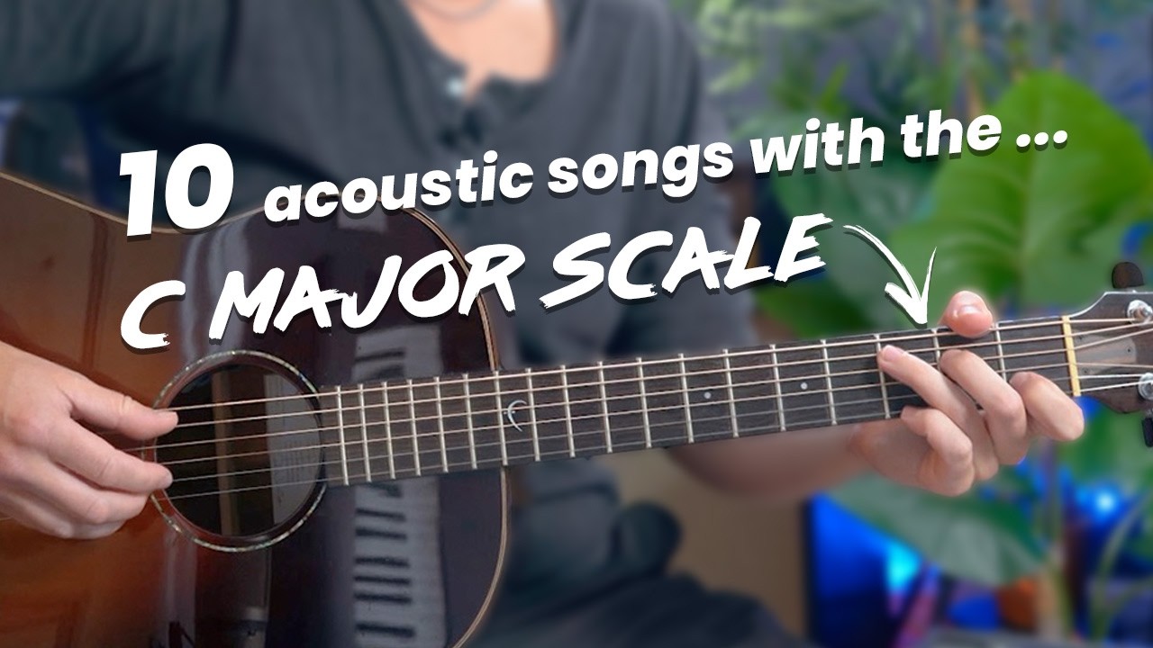FIRST Scale for ACOUSTIC guitar - C Major Scale EASY TRICK plus 10 ...