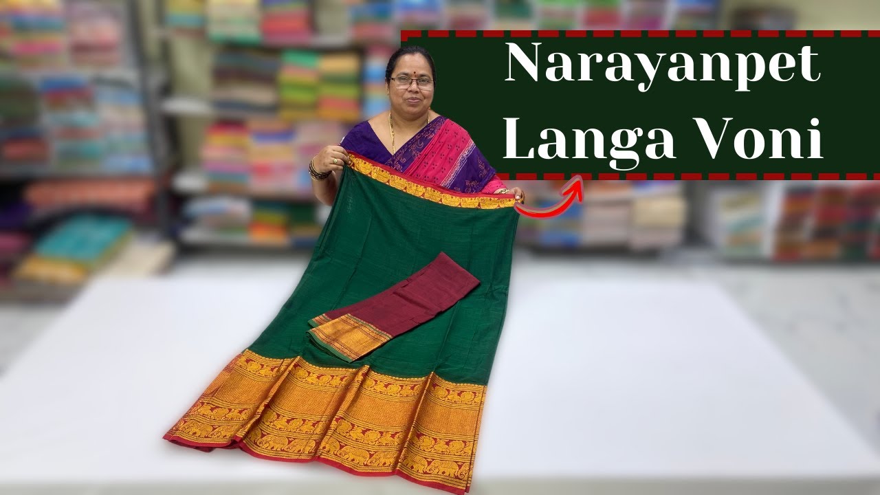 Cotton Kota Sarees & Narayanpet Langa Voni || Wholesale Shop || GSR HANDLOOMS - YouTube
