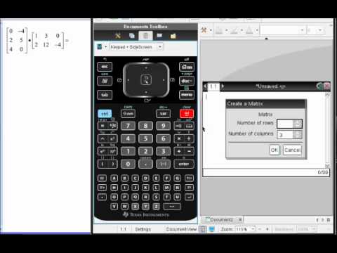 Multiplying Matrices TI Nspire - YouTube