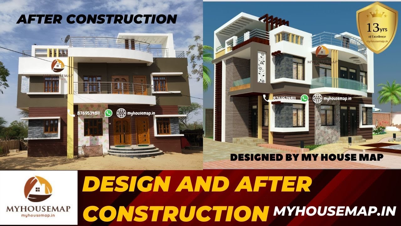 TOP TWO FLOOR FRONT ELEVATION DESIGNS FOR 2 SIDE HOUSES | Double Floor ...