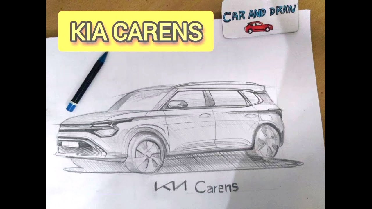 how to draw KIA carens #kia #mpv #applecarplay - YouTube