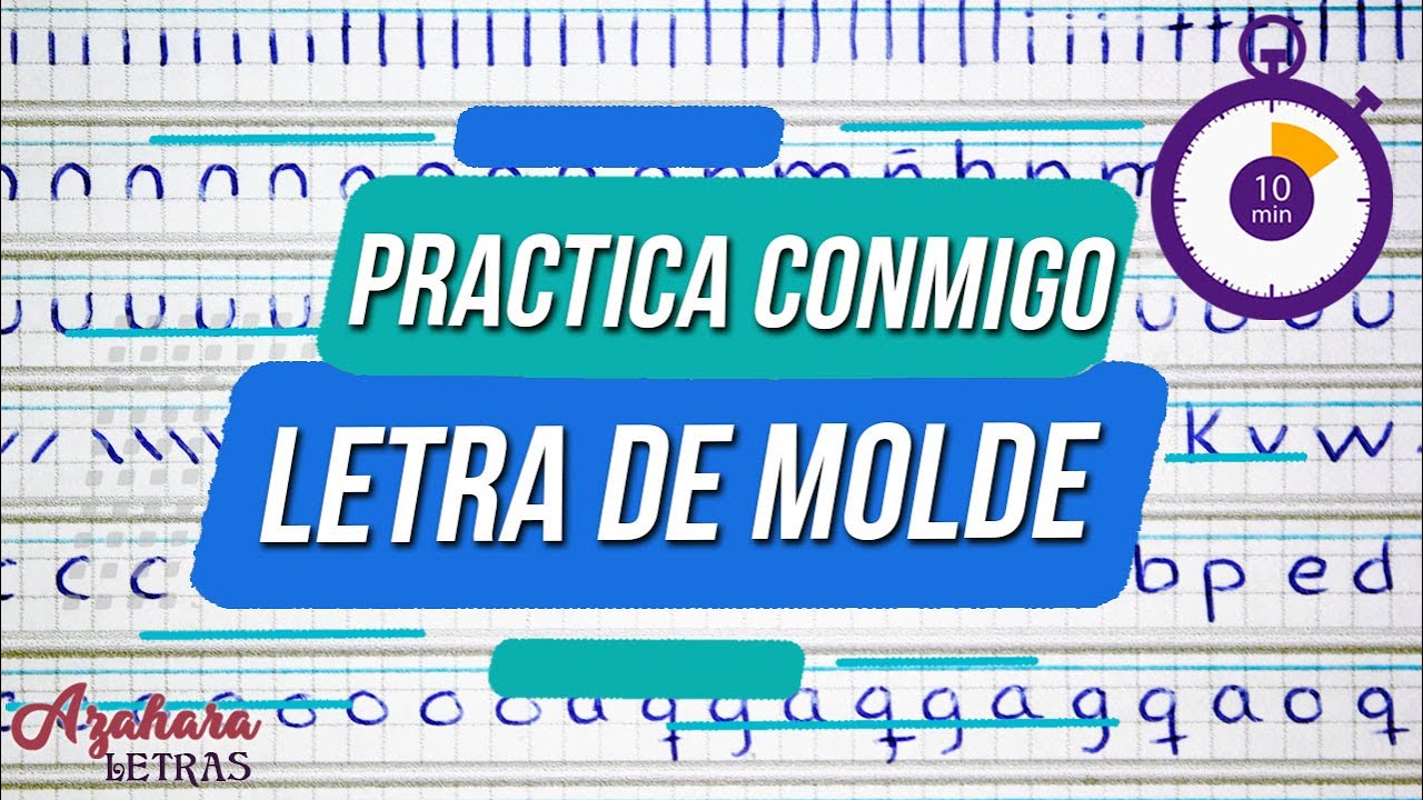 🔟 🕐 10 MINUTOS - ¡PRACTICA LETRA DE MOLDE CONMIGO! + PAUTA PDF - YouTube