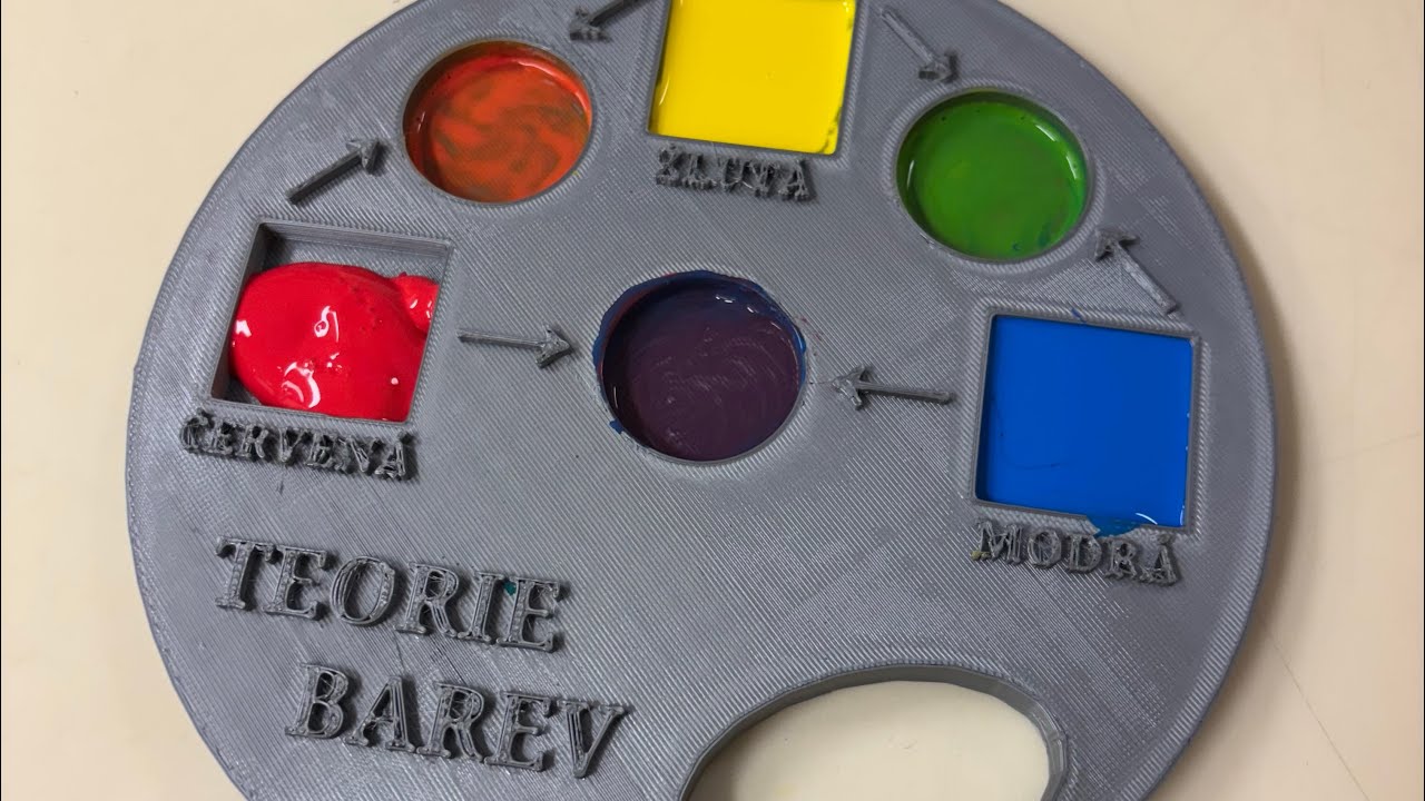 projekt: paleta – TEORIE BAREV, 3D tiskárna PRŮŠA | ZUŠ VYŠKOV - YouTube