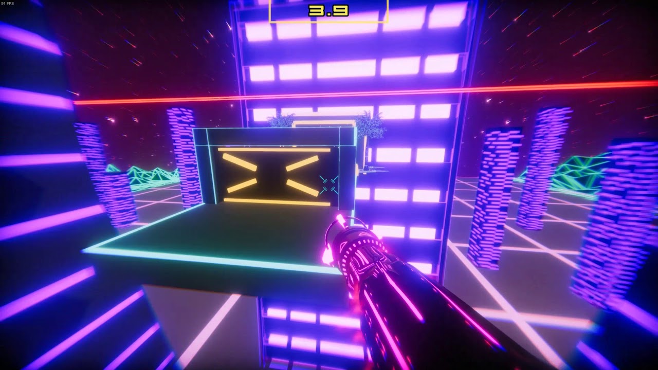 Neon Boost Speedrun Laser city 1 - YouTube