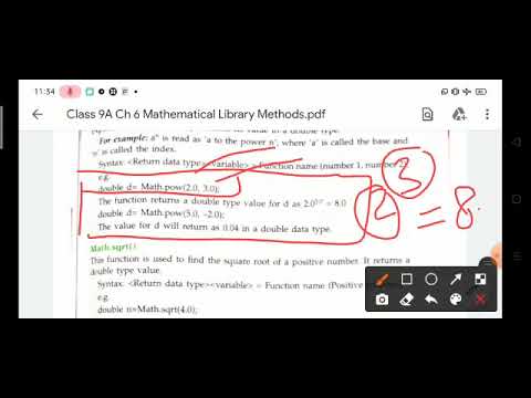 Class 9A Computer Chapter 6 Mathematical Library Function Single Part ...