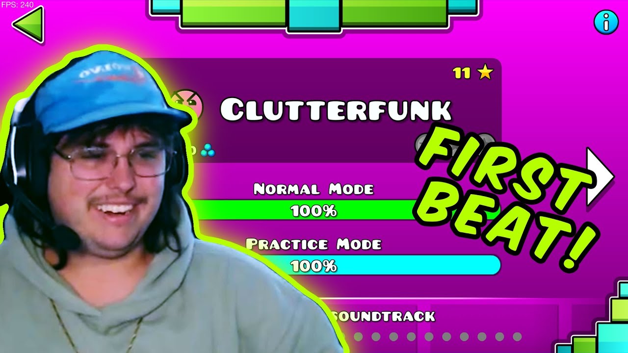 My Epic 100% Victory: Conquering CLUTERFUNK In Geometry Dash! - YouTube