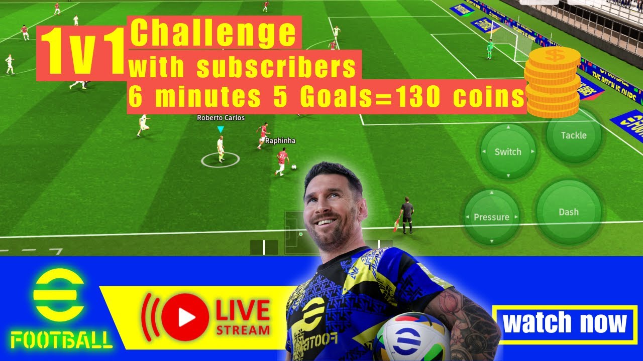 Day [66] 1v1 with subscribers | efootball | pes | live stream - YouTube