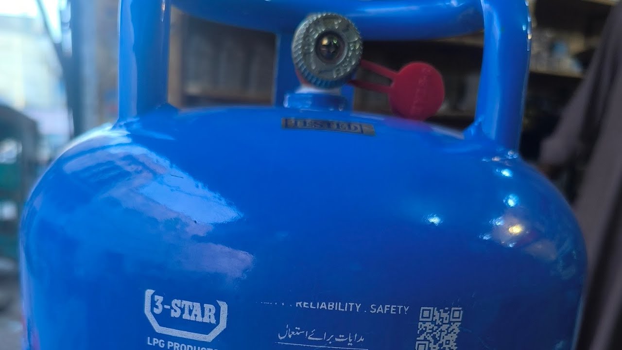 original 3 star gas cylinder 4 kg fully 14 gage with original ogra ...