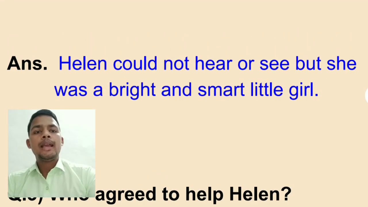 Question Answer Of Helen Keller Chapter 10 Class 4 English YouTube question-answer-of-helen-keller-chapter-10-class-4-english-youtube