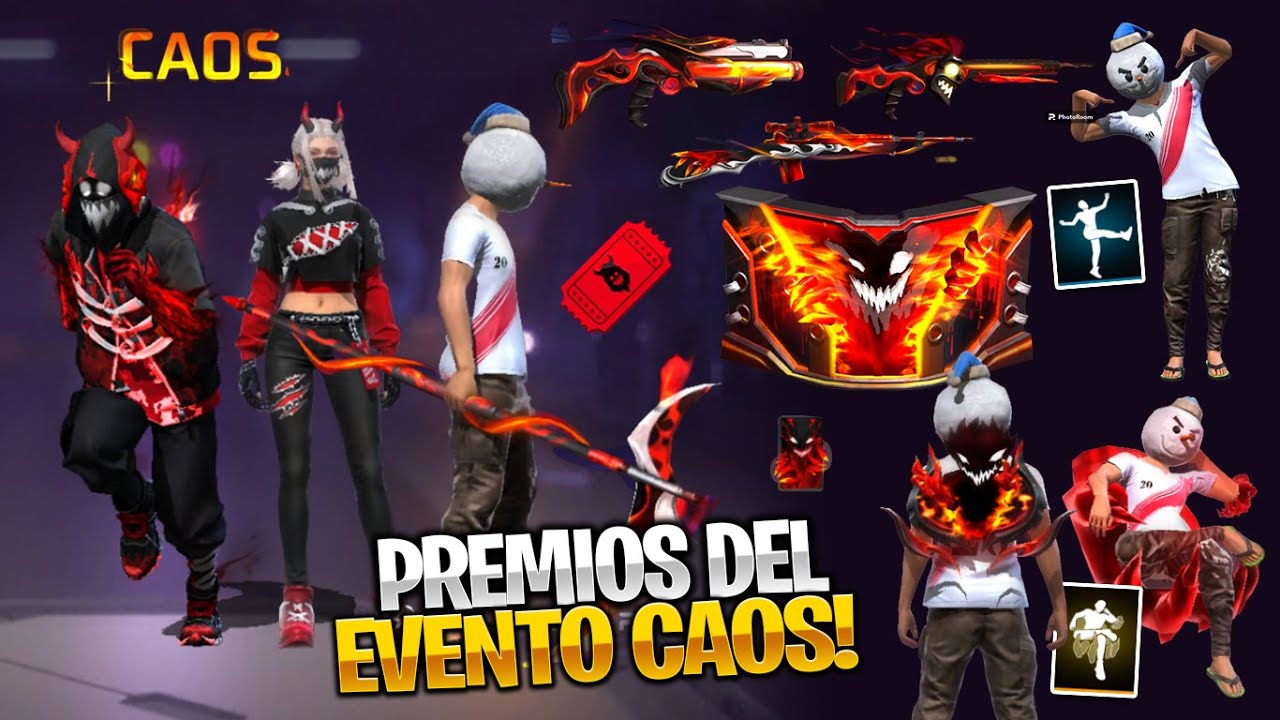 🌟PREMIOS DEL EVENTO CAOS! COLECCION CAOS OB43 - FILTRACIONES FREE FIRE ...