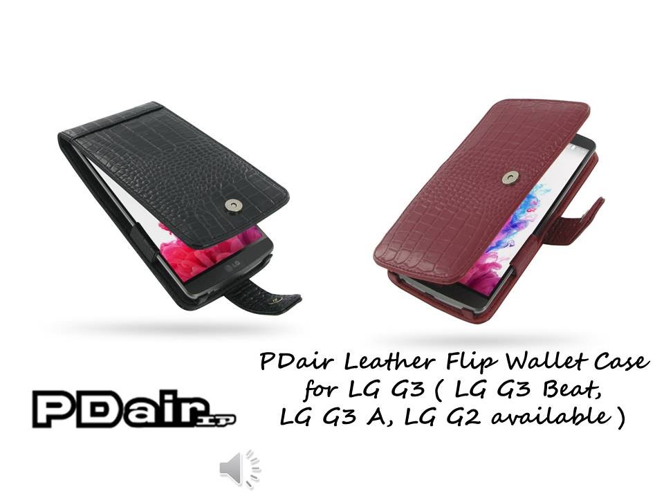 PDair Handmade Leather Flip Wallet Case Cover for LG G3 ( LG G3 Beat ...
