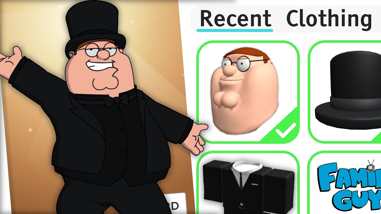 How To Make Fancy PETER GRIFFIN from Family Guy In Roblox! - YouTube